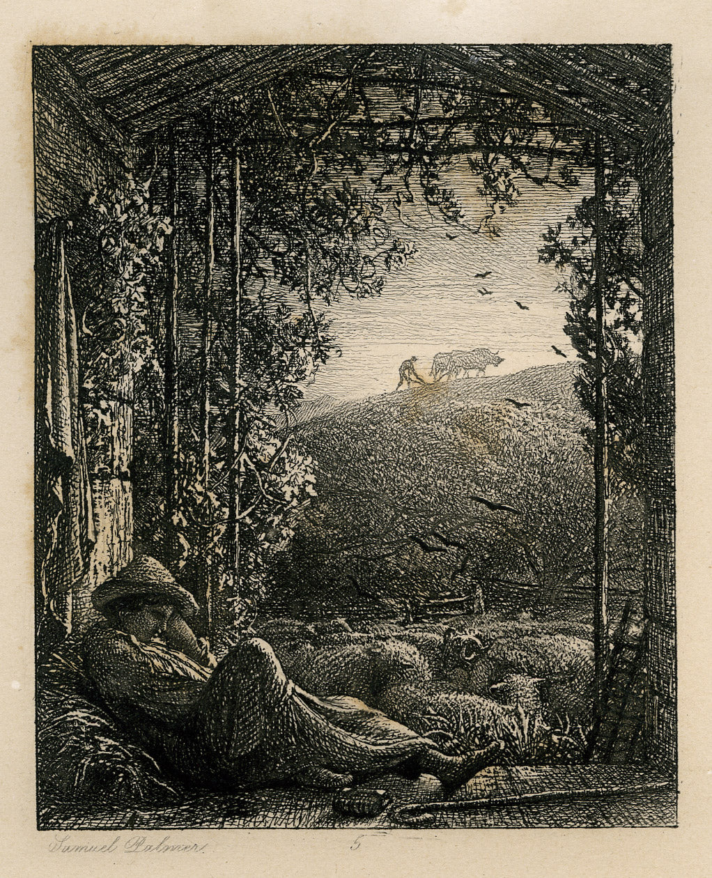 Samuel Palmer The Sleeping Shepherd – Goldmark