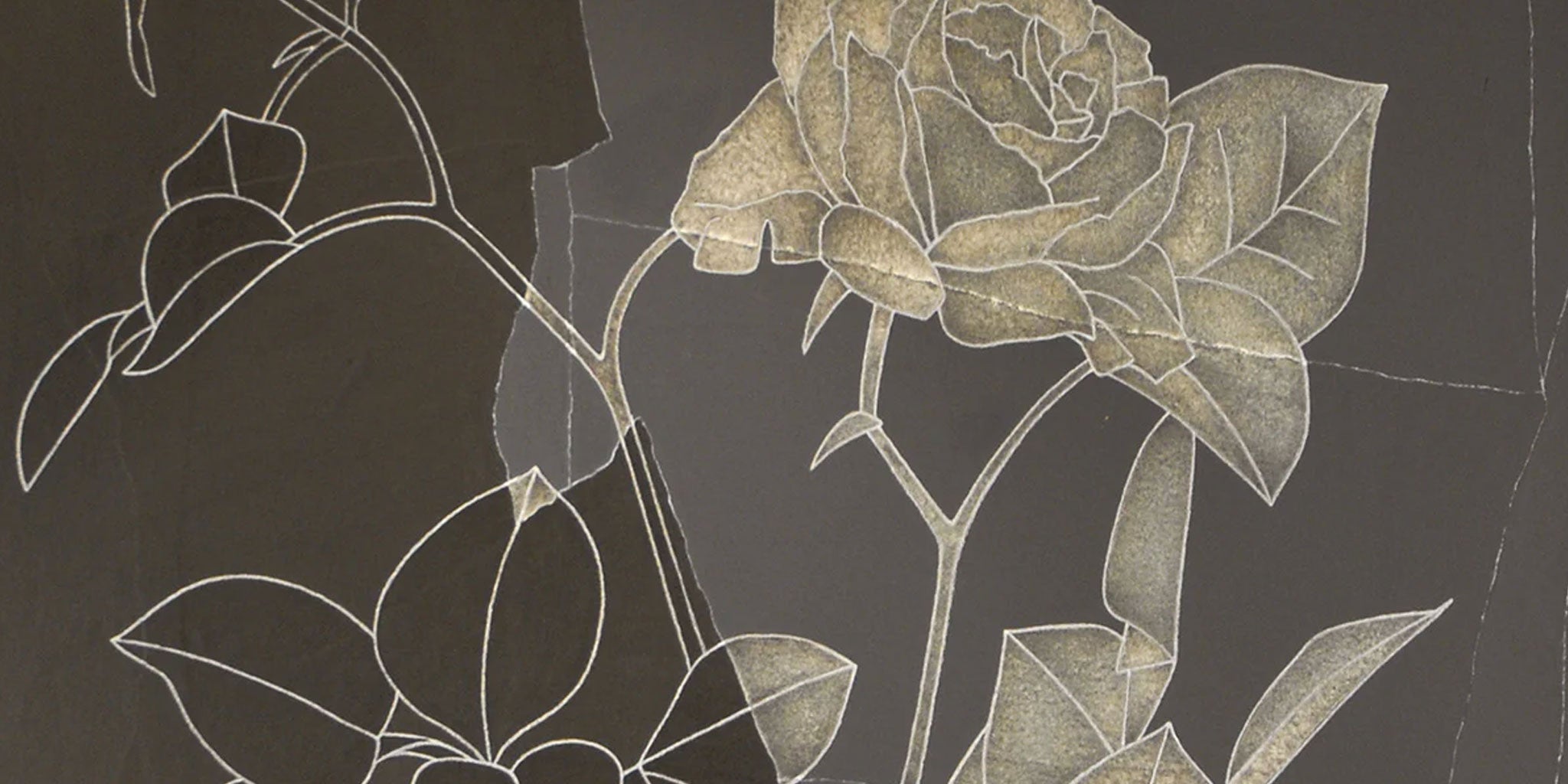 Featured Art | 'Rose, Black and White', Oil Painting by Derrick Greave ...