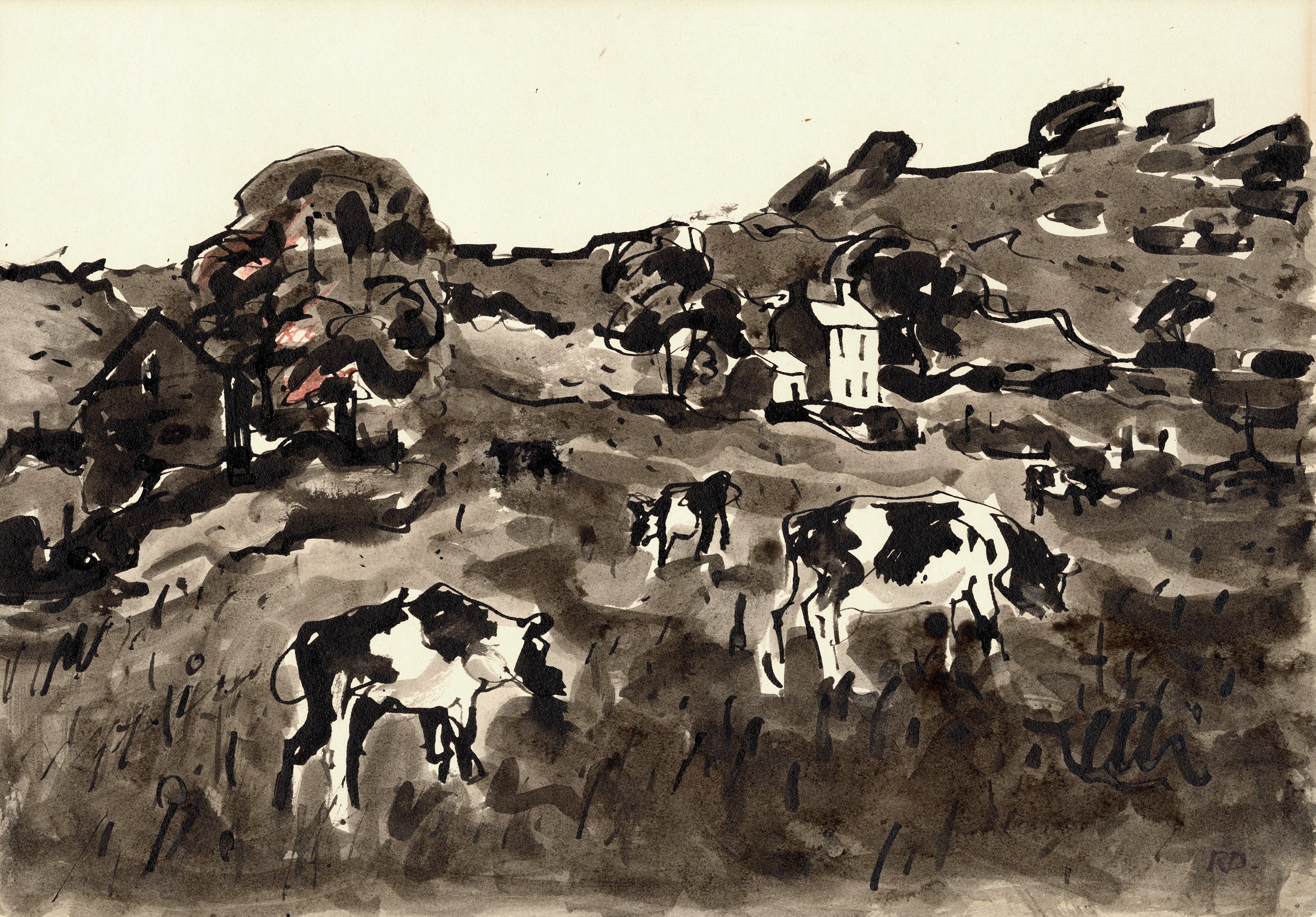 Robert Dawson Cattle Grazing – Goldmark