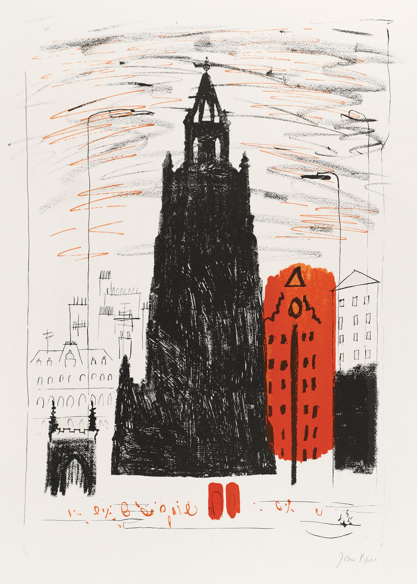 John Piper St Nicholas, Liverpool: smoke black dockland church – Goldmark