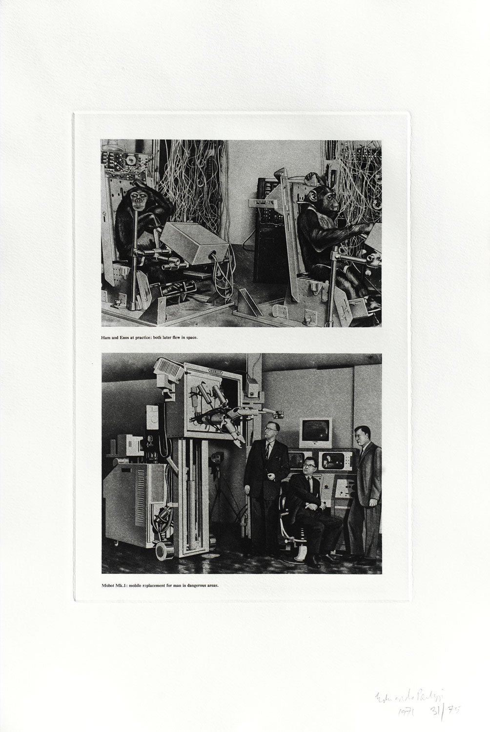 Eduardo Paolozzi F - Chimpanzee in a Test Box Designed for Space Flight ...