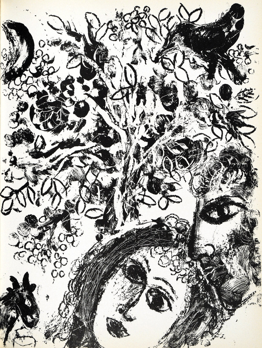 Marc Chagall Couple Beside Tree – Goldmark