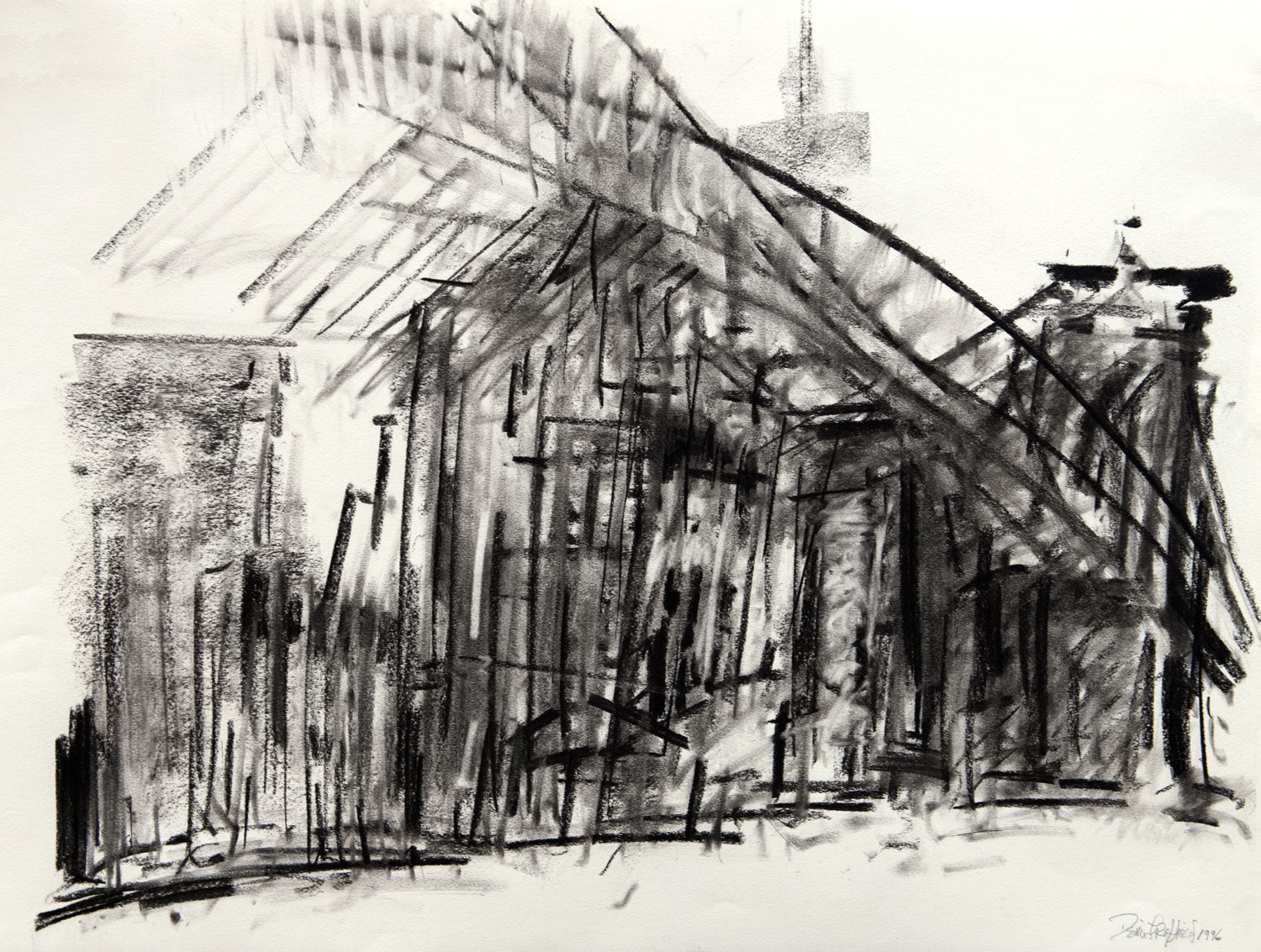 Dennis Creffield Manhattan From Under the Brooklyn Bridge – Goldmark