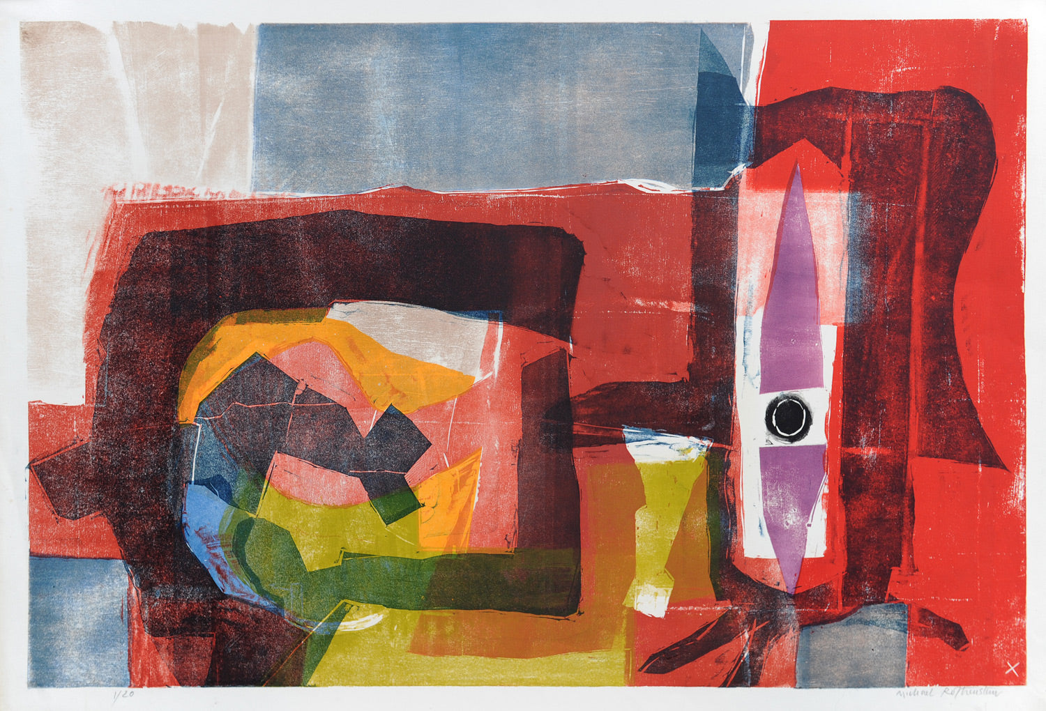 Michael Rothenstein Untitled (Purple, Red and Green) – Goldmark
