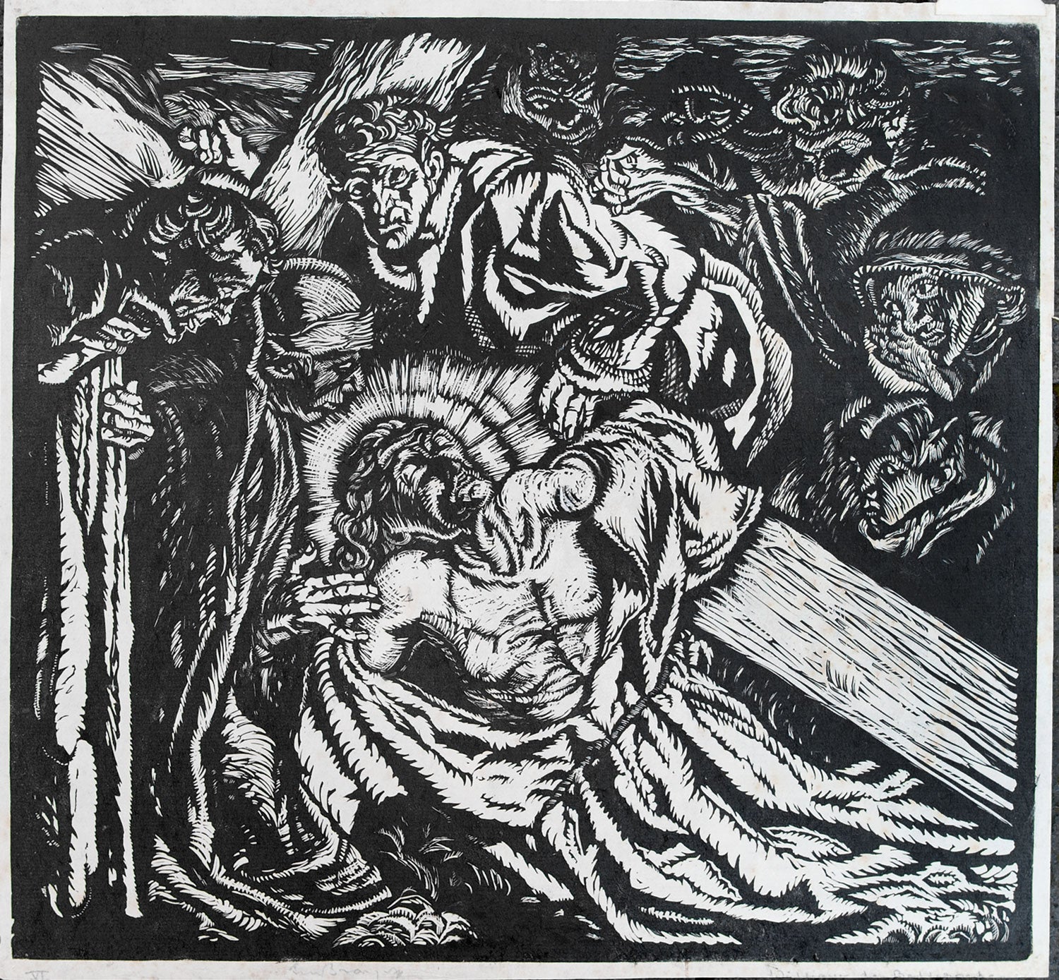 Sir Frank Brangwyn 9th Station of The Cross - Jesus Falls For The Third ...