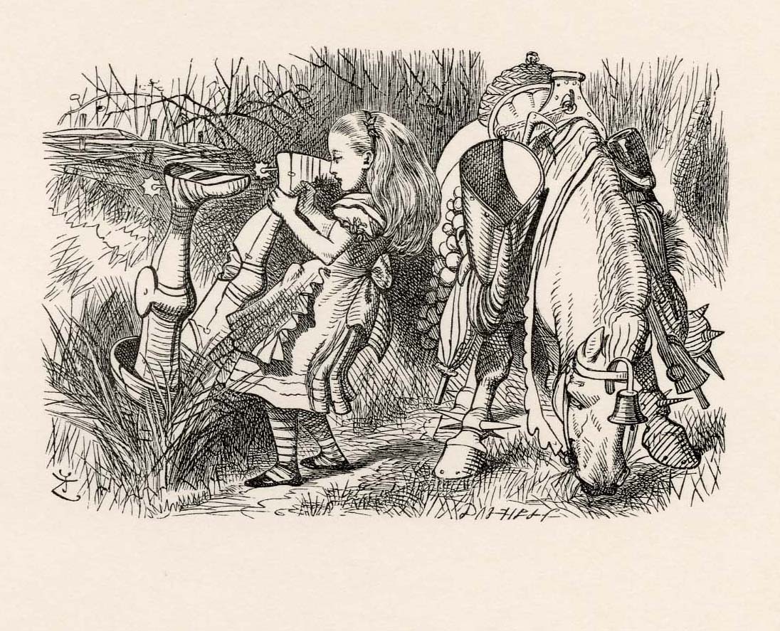 John Tenniel How can you go on talking so quietly, head downwards ...