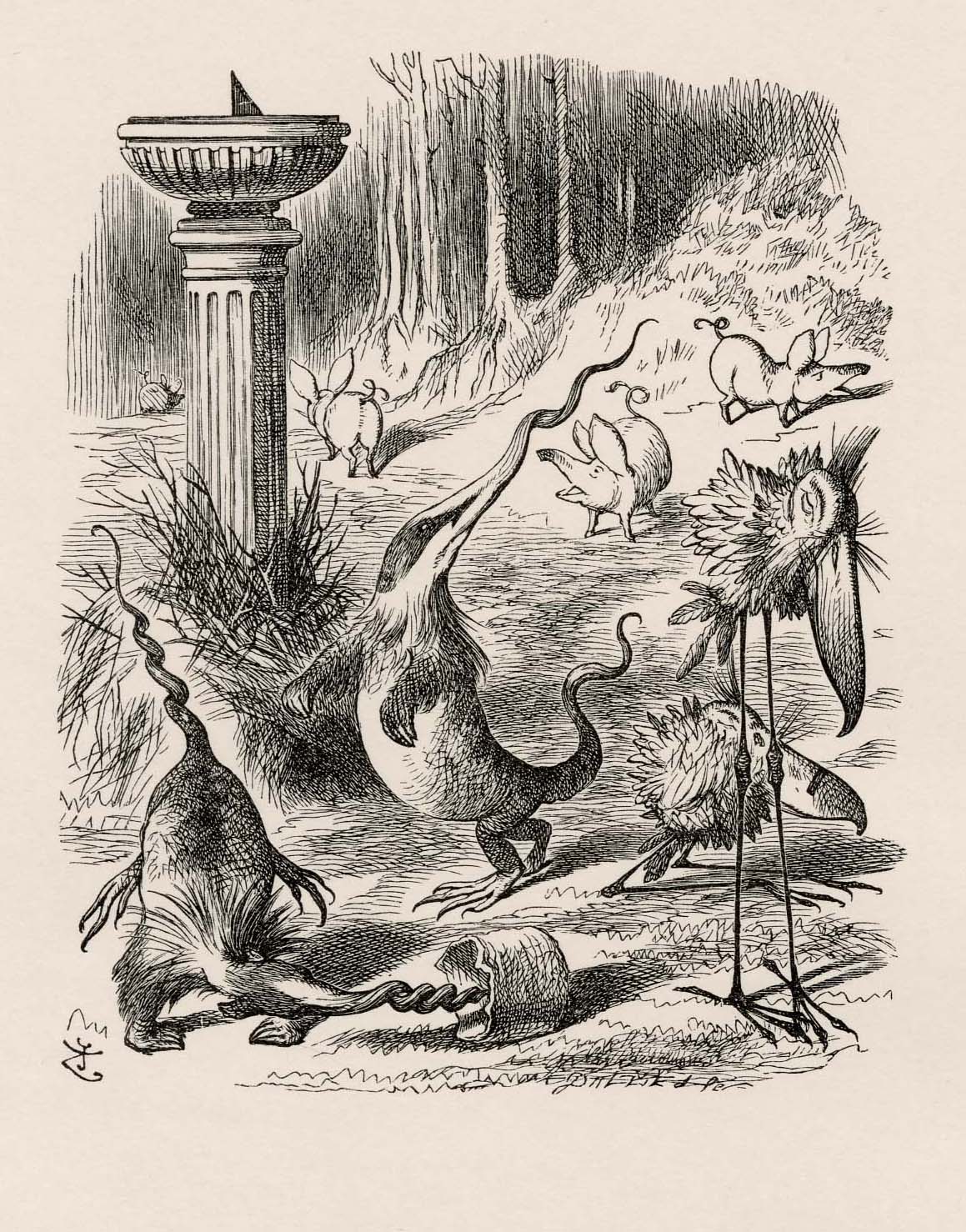 John Tenniel 'Twas brillig, and the slithy toves/ Did gyre and gimble ...