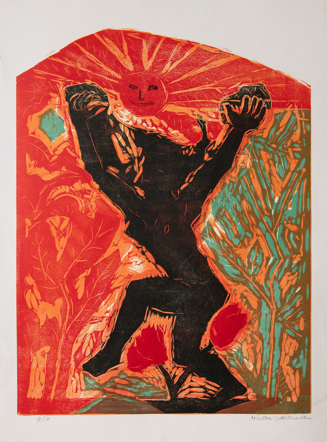 Michael Rothenstein Black Figure (Reaching for the Sun) – Goldmark