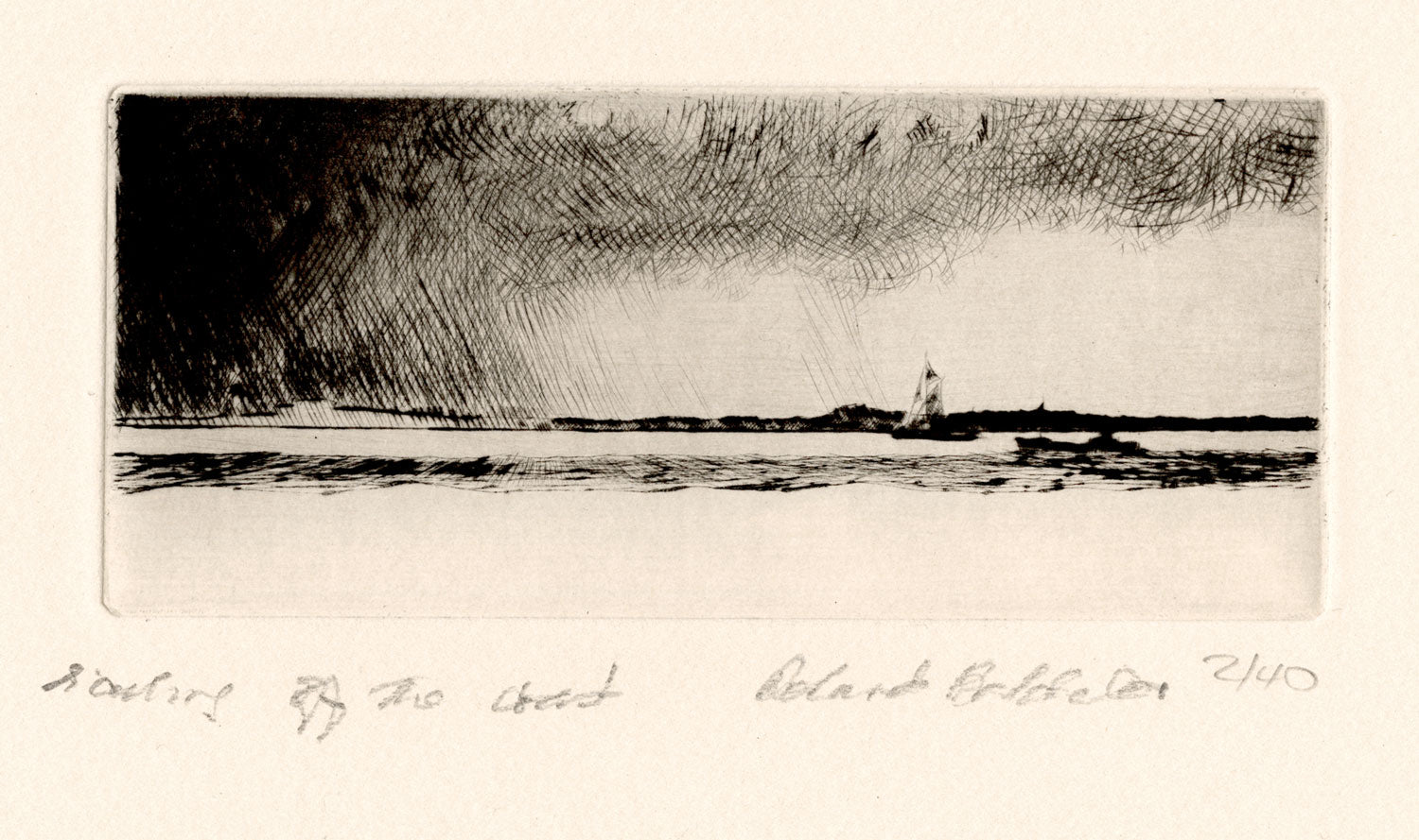 Roland Batchelor Sailing off the Coast – Goldmark