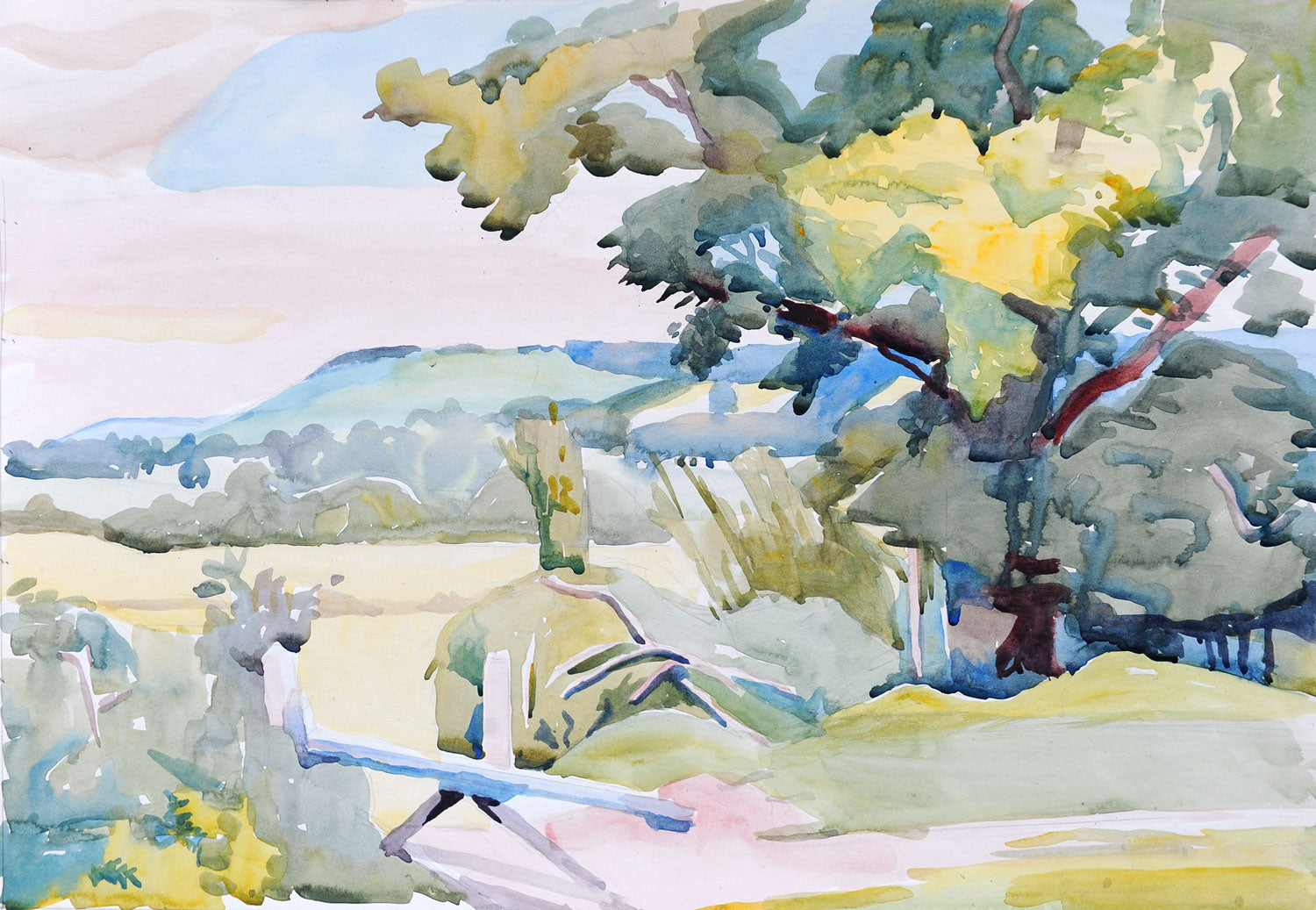 Claude Flight View across the Valley – Goldmark
